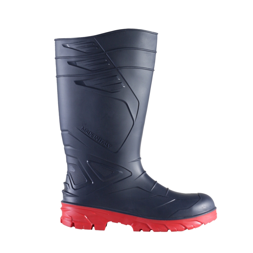 Cizma Exena PVC Devil blue red S5 SRC Poliester Injectata Slip-on Da ...
