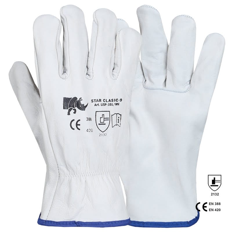 Manusi Star Clasic piele integrala de bovina Rhino Safety - Sterge.ro